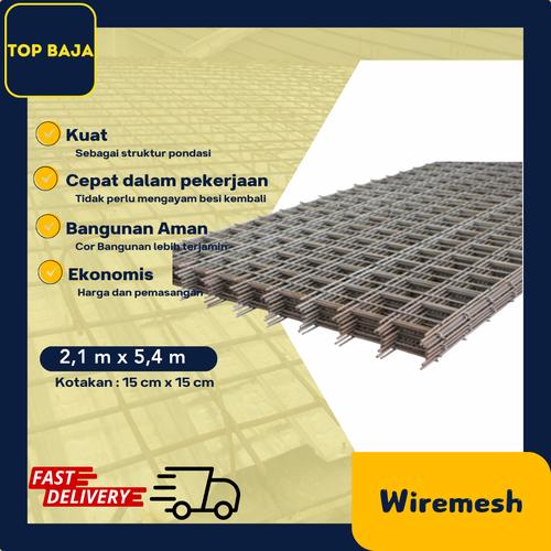 Jual Wiremesh M6, M7, M8 dan M10 ukuran 2.1 m X 5.4 m kotak 150 X 150 ...