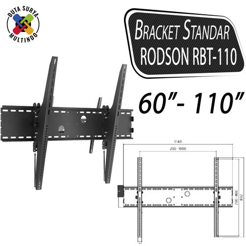 Jual bracket braket tv standar rodson rbt110 untuk 60 65 75 85 98 110 ...