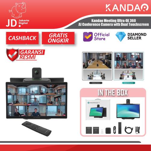 Promo Kandao Meeting Ultra 4K 360 AI Conference Camera with Dual Touchscreen Cicil 0% 3x ...