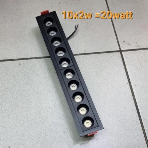 Jual Lampu Downlight Bar 20w Spot Light 10 mata 10x2w - WarmWhite 3000K ...