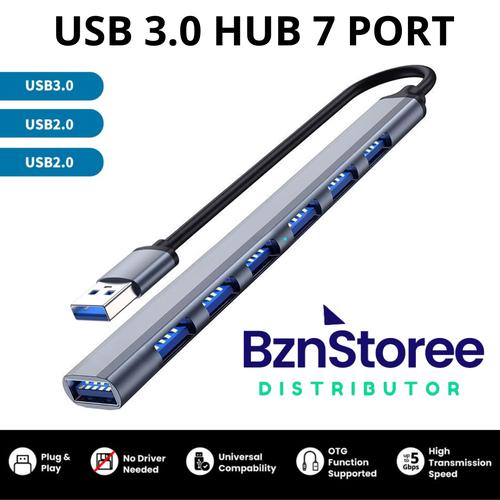 Jual USB 3.0 Type-A Hub Slim OTG Adapter to 7 Port USB-A /USB 3.0 ...