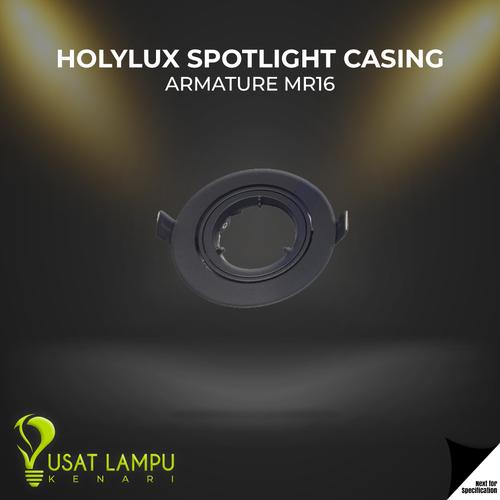 Jual Holylux Spotlight Casing Armature MR16 Black White -Hitam ...