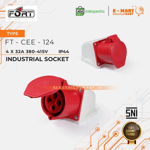 Jual Fort CEE-124 Industrial Socket 4 X 32A IP44 - Kota Surabaya ...