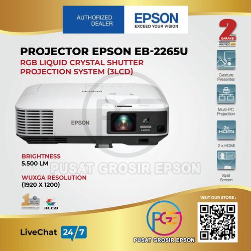 Jual Projector Epson EB-2265U EB2265U EB 2265U GARANSI RESMI - Kota ...