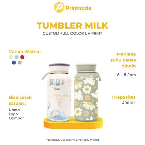Jual Custom Tumbler Botol Minum Milk Unyu 400ml Print Uv Cetak Full ...