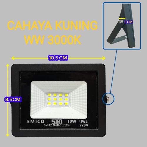 Jual EMICO LAMPU SOROT LED FLOOD LIGHT 10W 20W 30W 50W 100W 200W KUNING ...