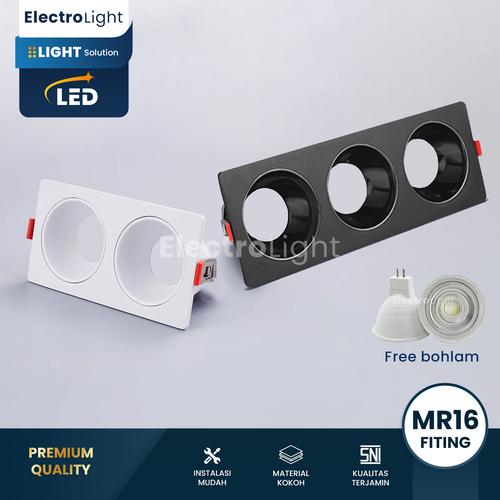 Jual Lampu downlight inbow kotak halospot 2lampu 3lampu housing mr16 ...