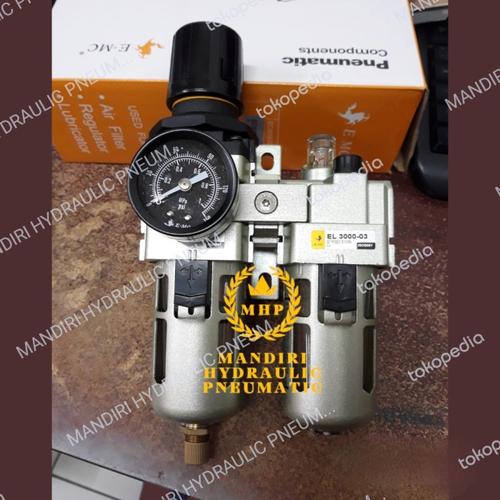 Jual AIR UNIT PNEUMATIC EMC FRL 3010-03D / EC3010-03D EMC ( AUTO DRAIN ...