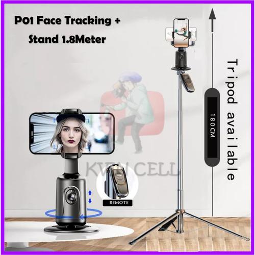 Jual Auto Face Tracking Gimbal P01 Tongsis Tripod 1.8 Meter Gesture ...