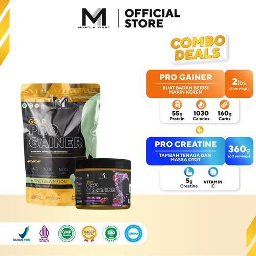 Promo [BUNDLE] MUSCLE FIRST Pro Gainer 2lbs + Pro Creatine 360gr ...