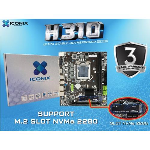 Promo MOTHERBOARD ICONIX H310 DDR4 with NVME Slot LGA 1151 Cicil 0% 3x ...