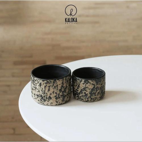 Jual Kaloka Pottery - Cup - Cup C11 Anomaly Black Size S, M - Kota ...