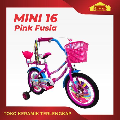 Jual Sepeda Anak Mini Keranjang Ukuran 16" Hunter Pink / sepeda kecil ...