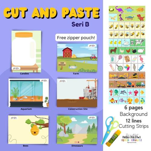 Jual Cut and Paste Activity Aktivitas Gunting Tempel Prasekolah Seri B ...