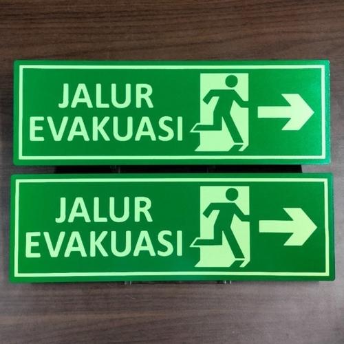 Jual Jalur Evakuasi / Exit Sign (GLOW IN THE DARK) ukuran 100 x 50cm ...