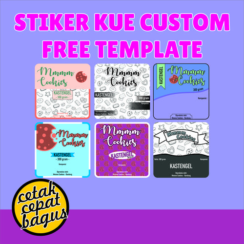 Jual Stiker Kue Free Template - B - Kota Bandung - CetakCepatBagus ...