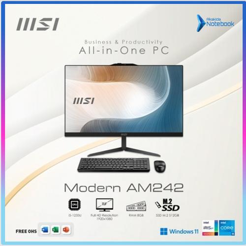 Jual MSI PC AIO Modern I3 1215 8GB 512GB W11+OHS 23.8" Full HD IPS ...