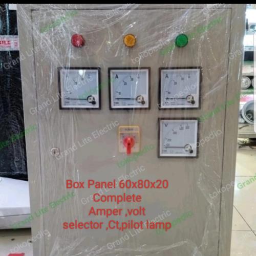 Jual Box panel 60x80x20 dengan Amper ,volt,selector ,Ct,pilot lamp ...