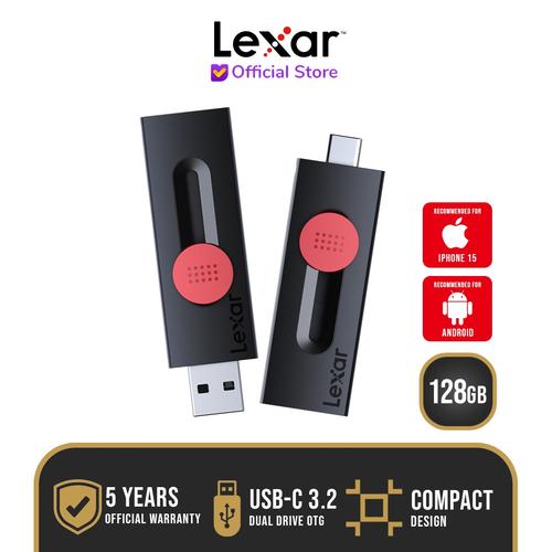 Promo Lexar Flashdisk JumpDrive DualDrive D300 OTG 128GB USB-C 3.2 ...