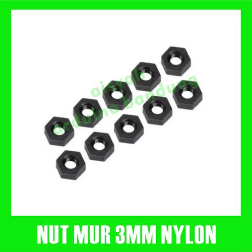 Promo Hitam Mur Nylon M3 Pilar Spacer PCB M3 Standoff Nut M3 mm Nilon ...