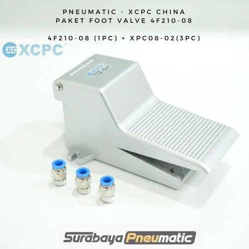 Jual PAKET - Foot Valve Pneumatic - Foot Switch Angin 4F210-08 ...