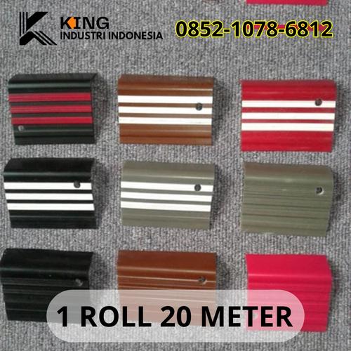Jual 1 Roll 20Meter Karet List Tangga Step Nosing Warna Strip - Abu ...