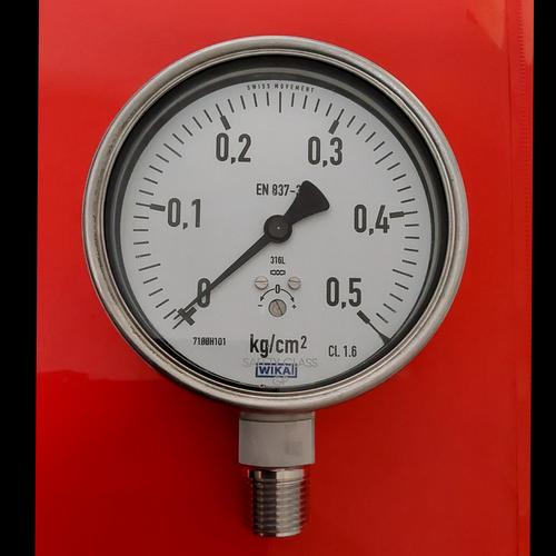 Jual Pressure Gauge/Manometer WIKA 632.50.100, 0,5 kg/cm2, 1/2" Npt ...
