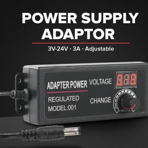 Jual Adaptor 3A Adjustable Dimmer Power Supply 3V - 24V PSU Digital ...