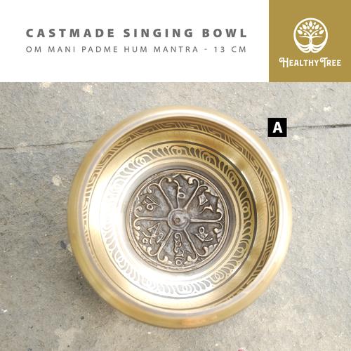 Jual Tibetan Singing Bowl Carving Om Mani Padme Hum Symbol 13 cm 7 ...