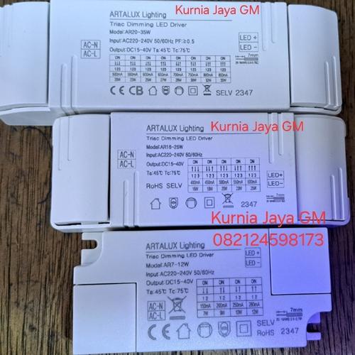 Jual ARTALUX AR7-12w Trafo Driver LED Triac Dimmable 7w 12w DC15-40V ...