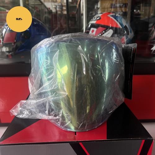 Jual Visor Flat Original KYT NFJ Pin Lock Iridium Tiffany Green - Kota ...