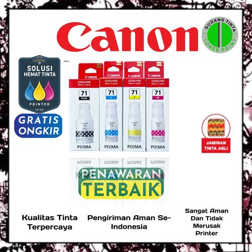 Jual Tinta Canon GI-71 Original Printer G1020 G2020 G3020 - Biru ...