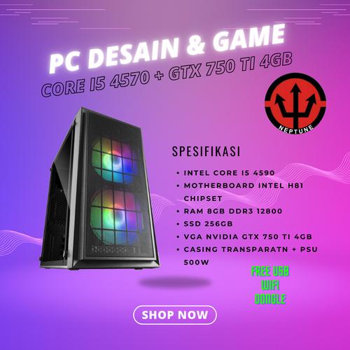 Jual Komputer/PC RAKITAN CORE I5-4570 + GTX 750 TI SSD Desain & Gaming ...
