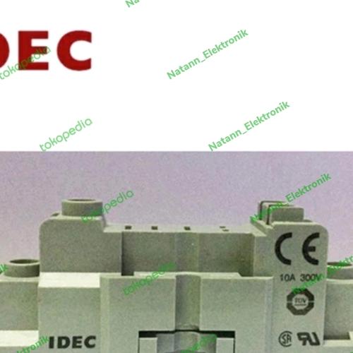 Jual relay plus socket relay idec 10a 5kaki 5pin 5 kaki pin 24vac 24v ...