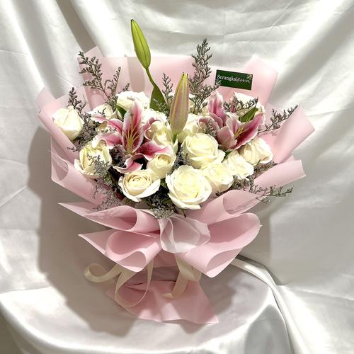 Jual Bouquet Bunga Mawar dan Lily Asli Bisa Request Warna - Jakarta ...