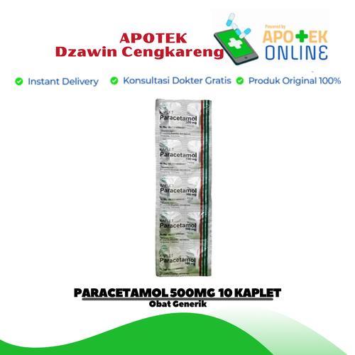 Jual PARACETAMOL 500MG 1 STRIP ISI 10 KAPLET / DEMAM / SAKIT KEPALA ...