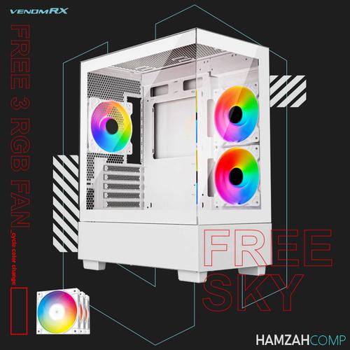 Jual Casing PC Gaming Venom RX Freesky M-ATX White - Instant - Kota ...