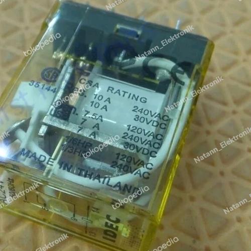 Jual relay idec 10a 5kaki 5pin 5 kaki pin 24vac 24v 24 vac ac24v 24volt ...