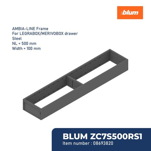 Jual BLUM SEKAT RAK/LACI AMBIA-LINE FRAME LEGRA/MERIVOBOX 500X100MM ...