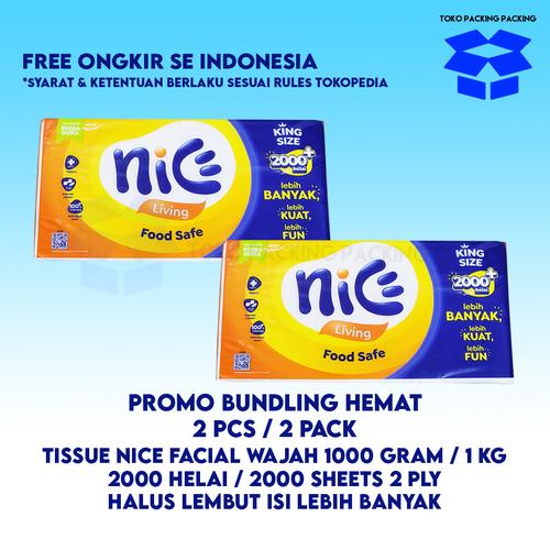Promo [Promo Bundling] Tissue Nice 1000 gram 2000 sheets x 2 pcs ...