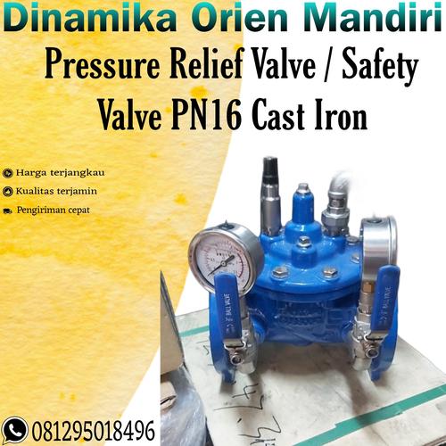 Jual Pressure Relief Valve 2" Inch / Safety Valve PN16 Cast Iron PRV ...