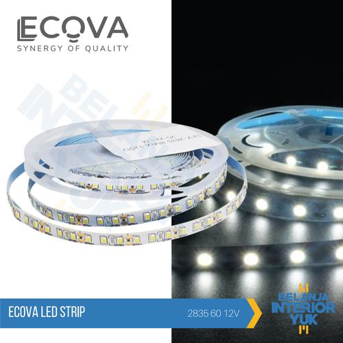 Jual ECOVA Lampu LED Strip 12V DC IP20 2835 Indoor Putih / WarmWhite ...