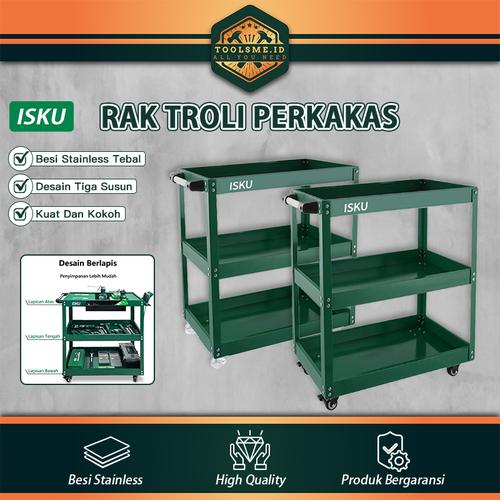 Promo RAK TROLI BENGKEL ISKU 3 SUSUN PERKAKAS TROLLEY BESI MULTIFUNGSI ...