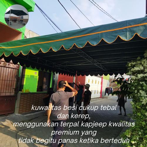 Jual Tenda terop 4x6 rangka + terpal kapjeep + rumbai (kapjeep) - 4x6 - Kota Surabaya - Biru ...