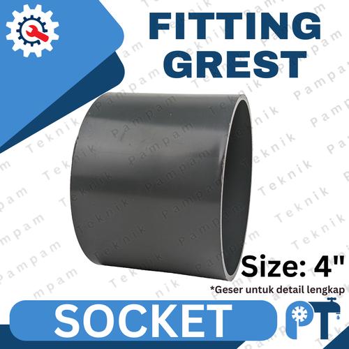 Jual SAMBUNGAN SOK / SOCK GREST 4" inch AW - FITTING PIPA PVC SOCKET 4 ...