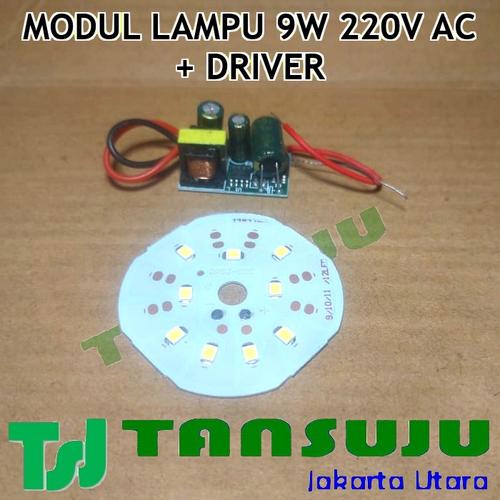 Jual Modul Driver Lampu 9W 220V AC + Lampu LED 9W Siap Pakai PCB ...