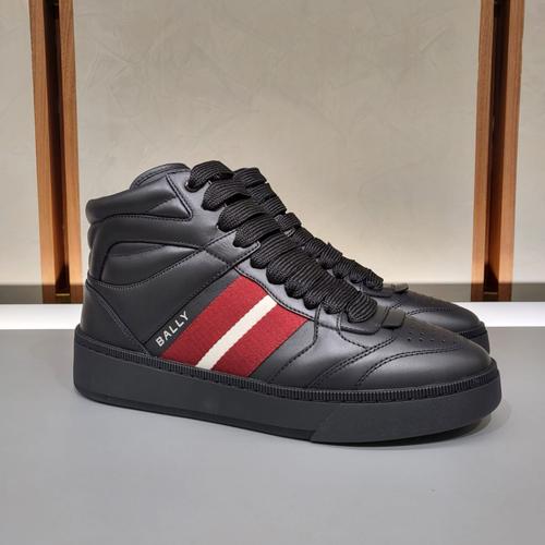 Jual Sepatu sneakers pria bally rebby mid black original with box ...