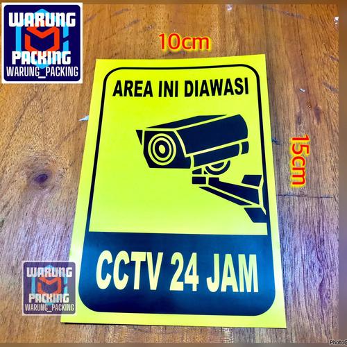 Jual Sticker Stiker Vinyl Area Pengawasan CCTV 24jam - Jakarta Barat ...