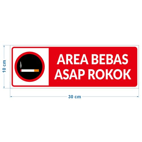 Jual Rambu Akrilik Area Bebas Asap Rokok Ukuran 30x10cm - Kota ...