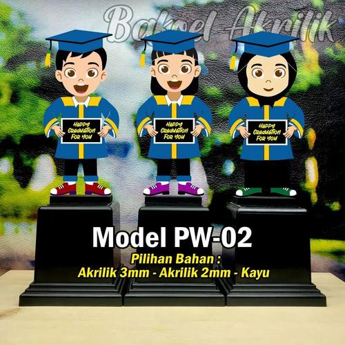 Jual SOUVENIR PLAKAT WISUDA TK/PAUD/SD/SMP AKRILIK KAYU model PW02 ...